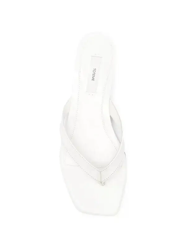 TOTEME Heeled Flip Flops - White