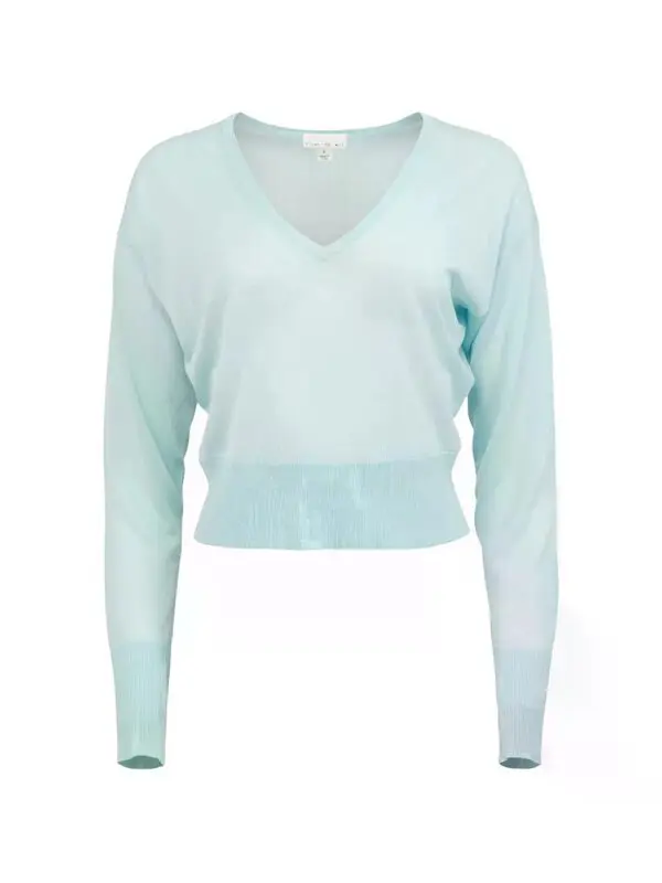 FLEUR DU MAL V-neck Knit Top - Green