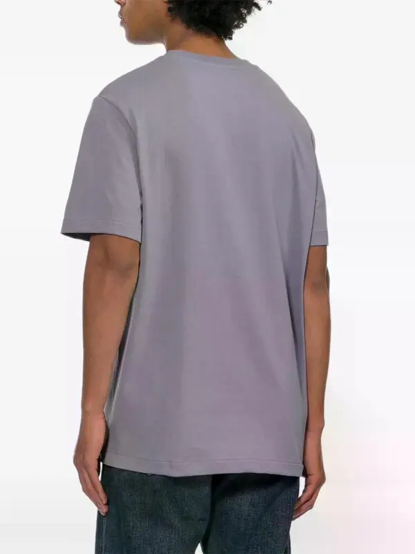 A.p.c. Logo-embroidered Round Neck T-shirt - Grey