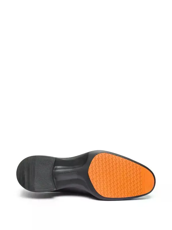Santoni Leather Derby Shoes - Black