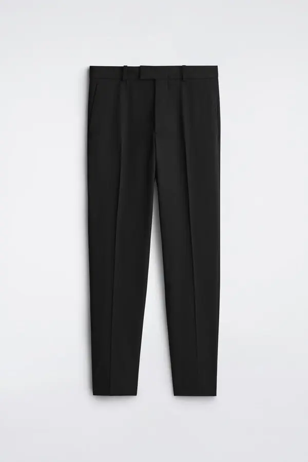Cos Tech-twill Slim-fit Straight-leg Pants - Black