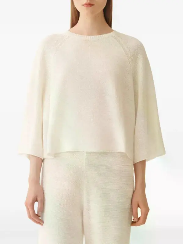 Fabiana Filippi Crew-neck Cape Sweater - Neutrals