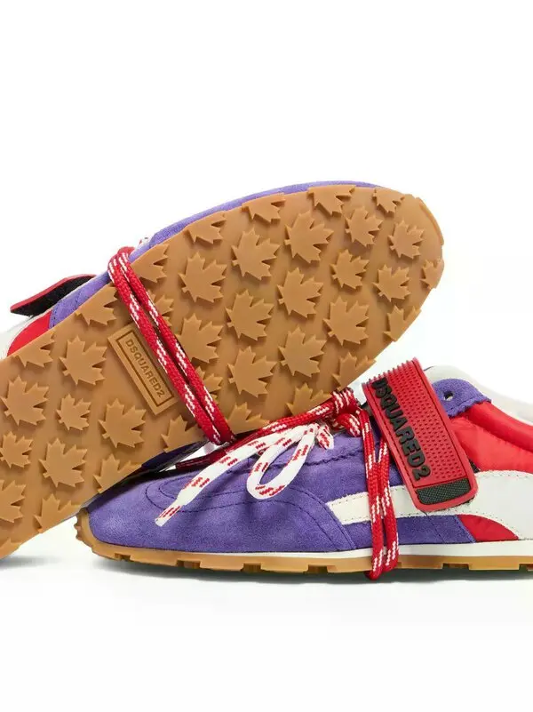 Dsquared2 Dc-642 Maple Leaf Detail Sneakers - Purple