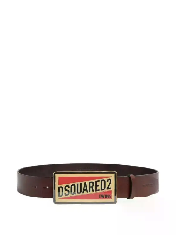 Dsquared2 Logo Plaque Belt - Brown