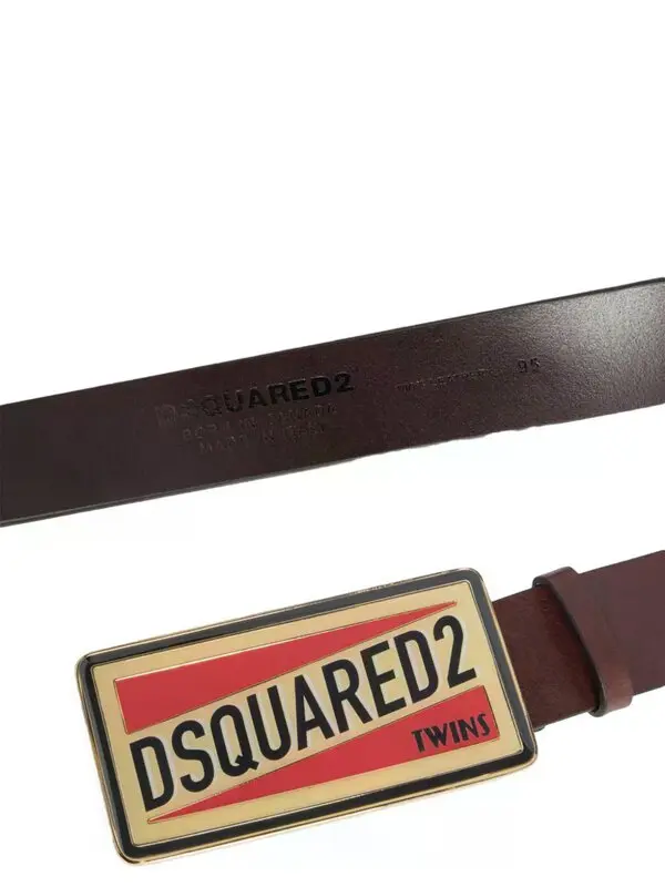 Dsquared2 Logo Plaque Belt - Brown