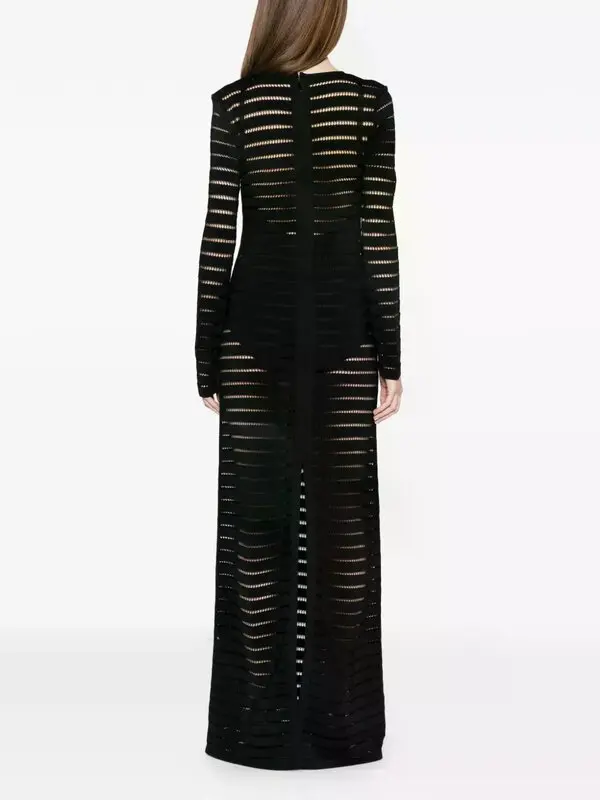 David Koma V-neck Openwork Maxi Dress