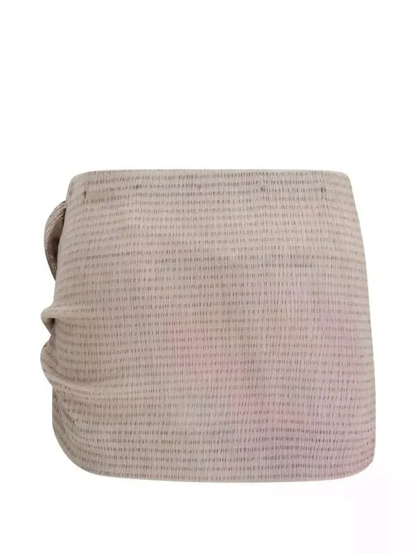 Magda Butrym Flower-appliqué Mini Skirt - Brown