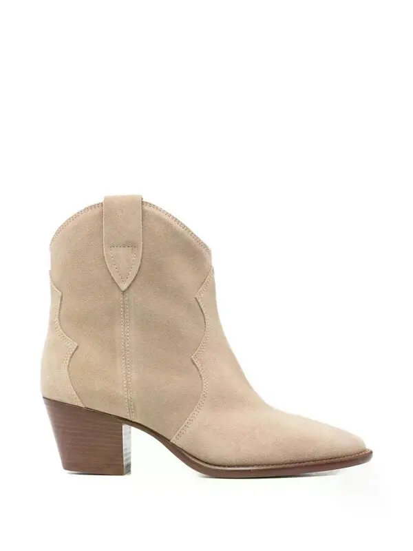 ANNA F. Leather Boots - Neutrals