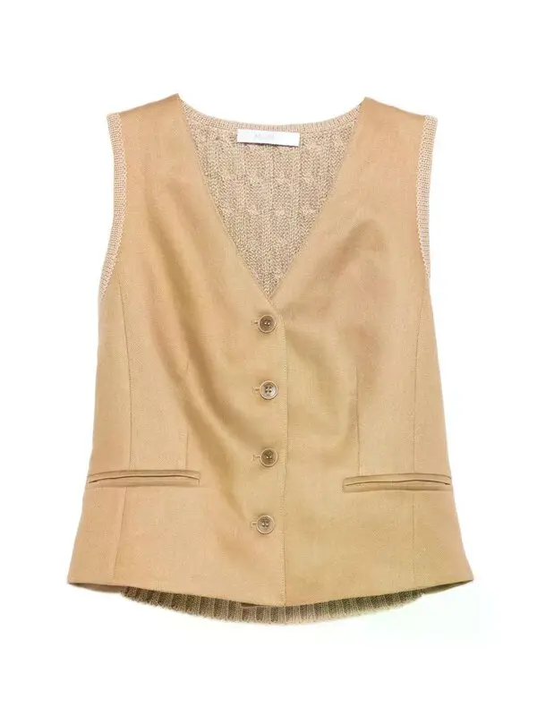 Max Mara Calibri Knitted Waistcoat - Brown