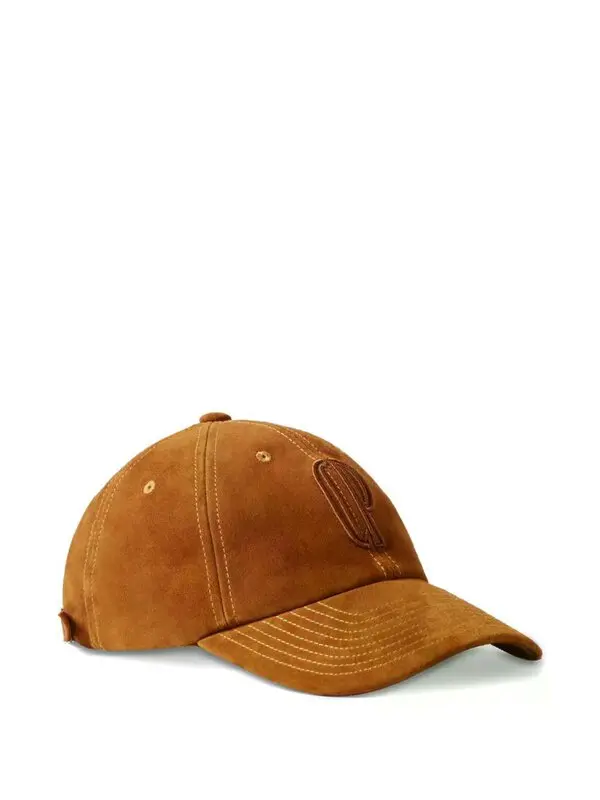 Claudie Pierlot Leather Monogrammed Cap