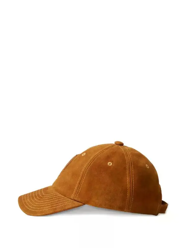 Claudie Pierlot Leather Monogrammed Cap