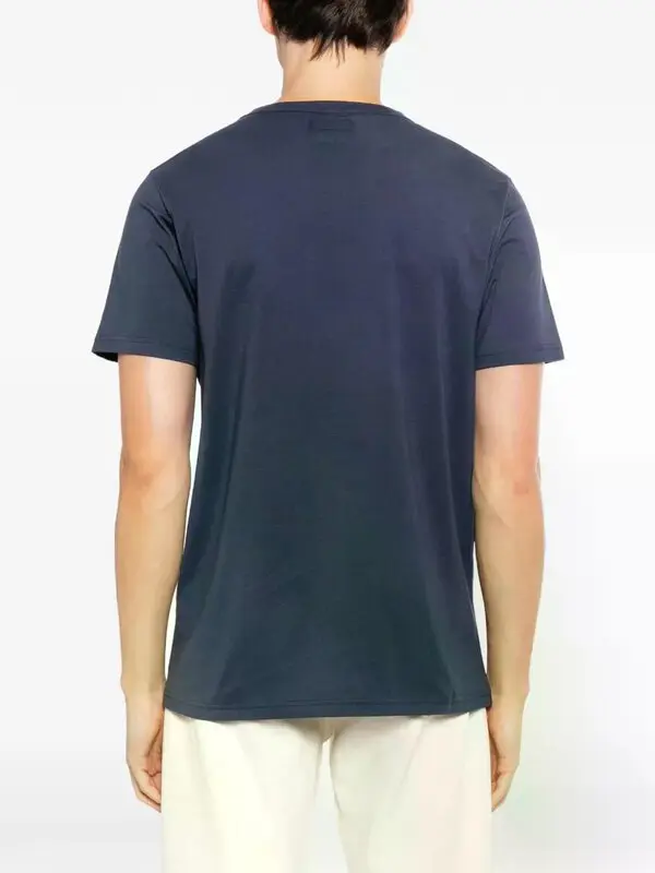 AGNES B. Logo-print Round Neck T-shirt - Blue