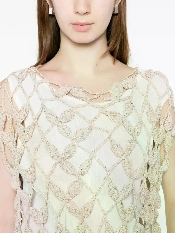 Antonelli Firenze Knit Crochet Top