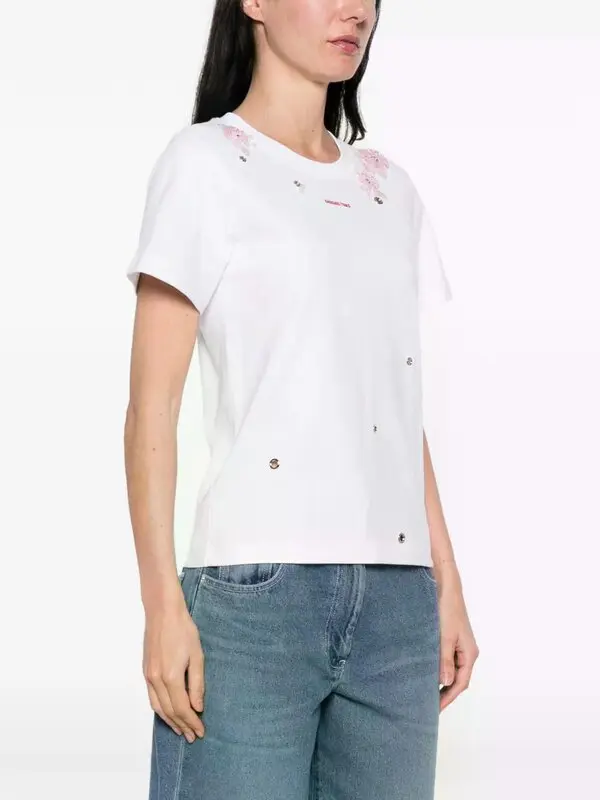 SHUSHU/TONG Floral Appliqué T-shirt