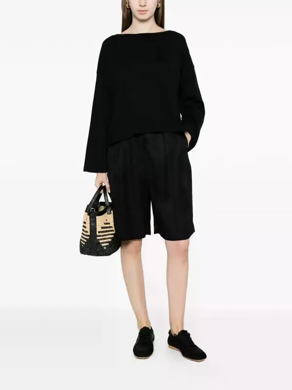 C.T.PLAGE Layered Hem Sweater - Black