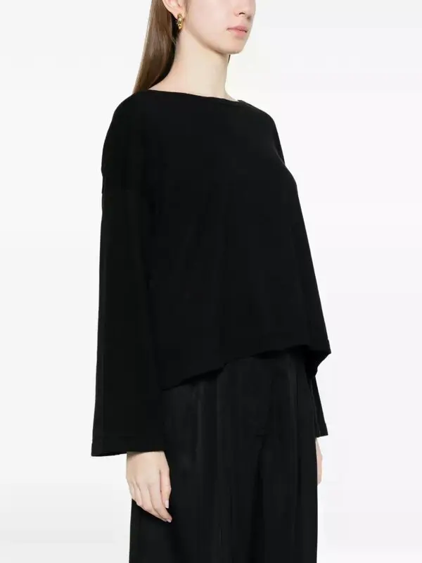 C.T.PLAGE Layered Hem Sweater - Black