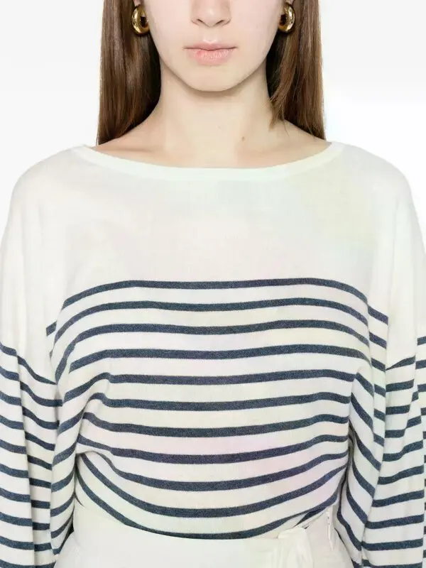 C.T.PLAGE Striped Sweater - White