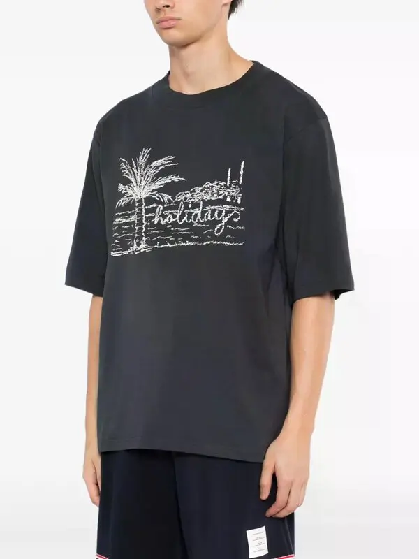 AGNES B. Graphic-print Round Neck T-shirt