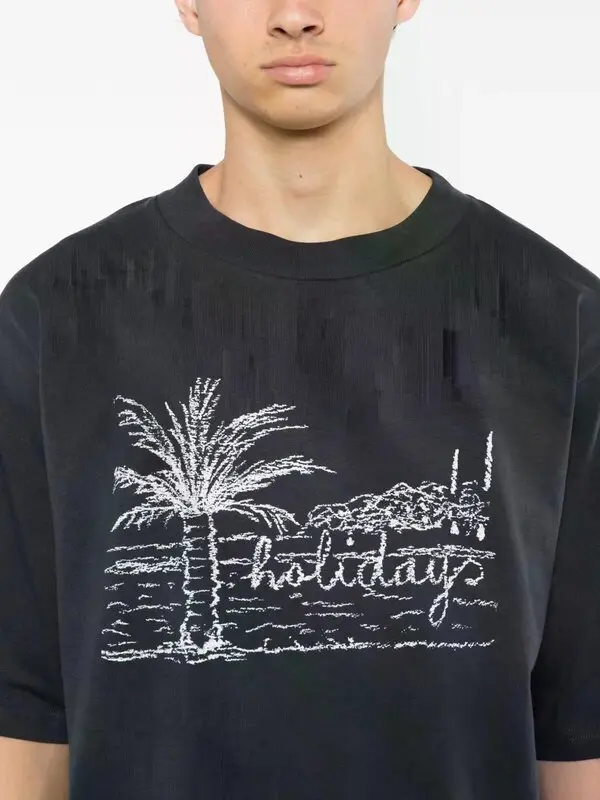 AGNES B. Graphic-print Round Neck T-shirt