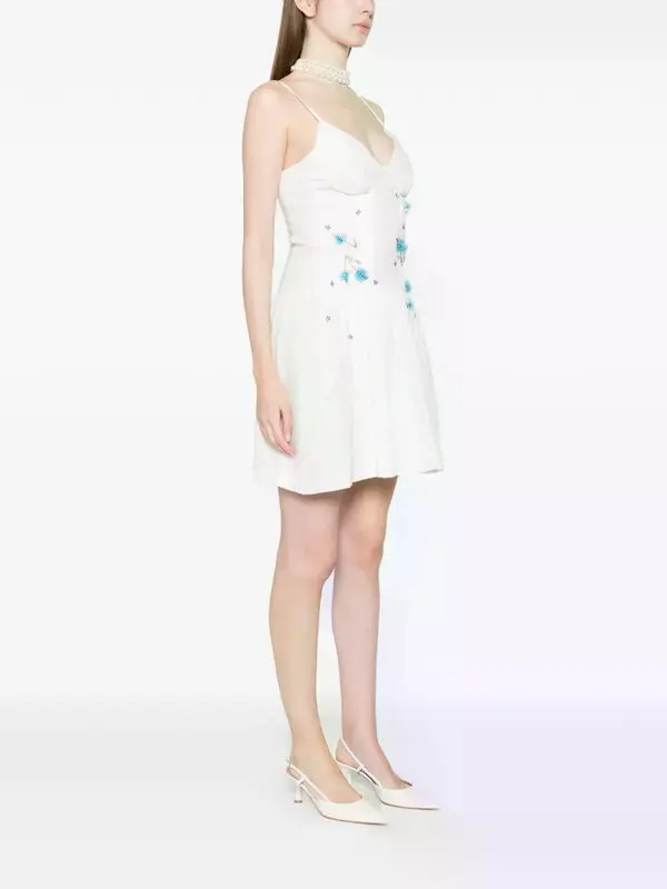 SHUSHU/TONG Floral Pleated Mini Dress