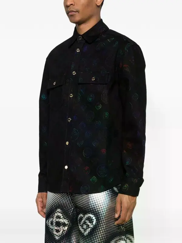 Casablanca Logo-pattern Denim Shirt