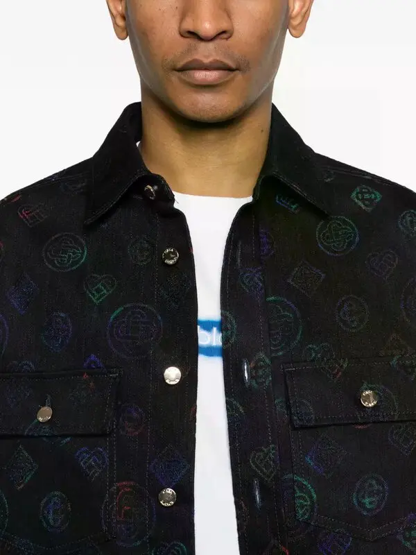 Casablanca Logo-pattern Denim Shirt