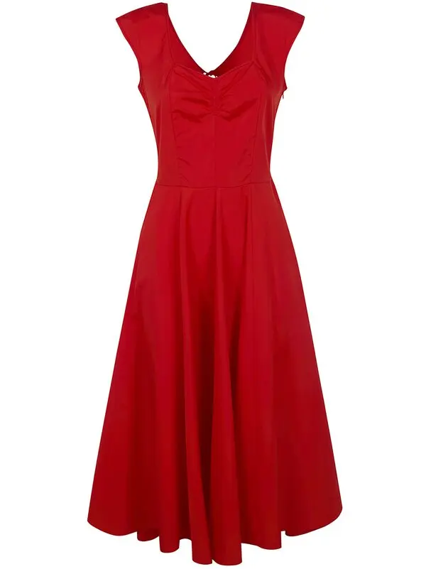 Aspesi Cotton Midi Dress - Red