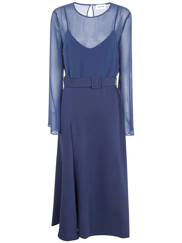 P.a.r.o.s.h Panty26" Cady Midi Dress - Blue
