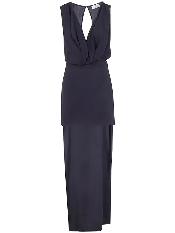 Elisabetta Franchi Asymmetrical Long Dress