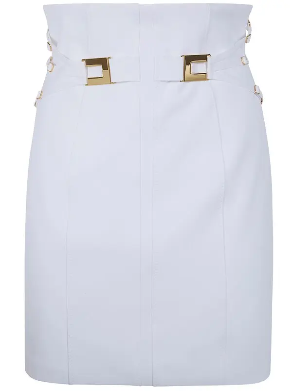 Elisabetta Franchi Mini Skirt - White