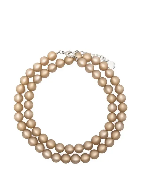 Emporio Armani Beaded Necklace - Beige