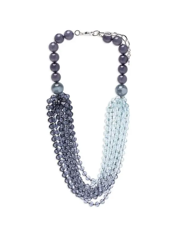 Emporio Armani Beaded Chain Necklace - Blue