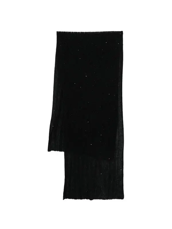 GENTRYPORTOFINO Knit Scarf - Black