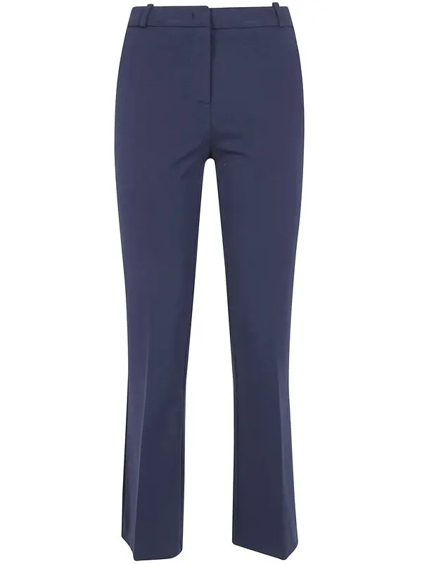 KILTIE Florette Milano Stitch Light Flare Trousers - Blue
