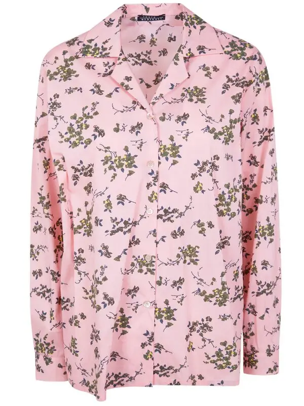 LAURA URBINATI Oversized Floral Print Shirt