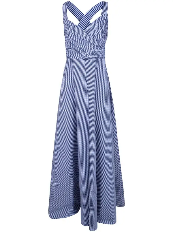 Ralph Lauren Striped Woven Gown Dress