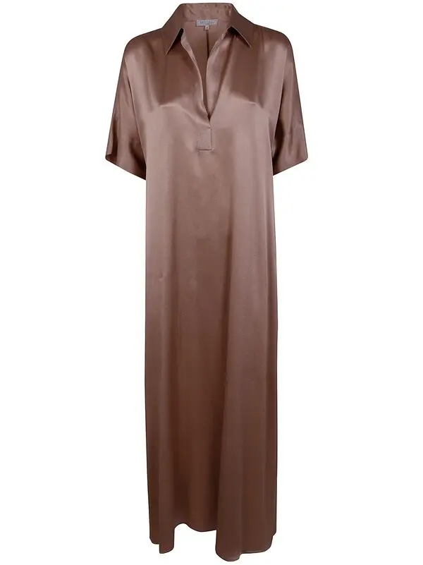Antonelli Firenze Luciana Norberto Maxi Shirt Dress - Brown