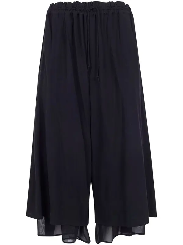 Y`S Gathered Double-layer Trousers