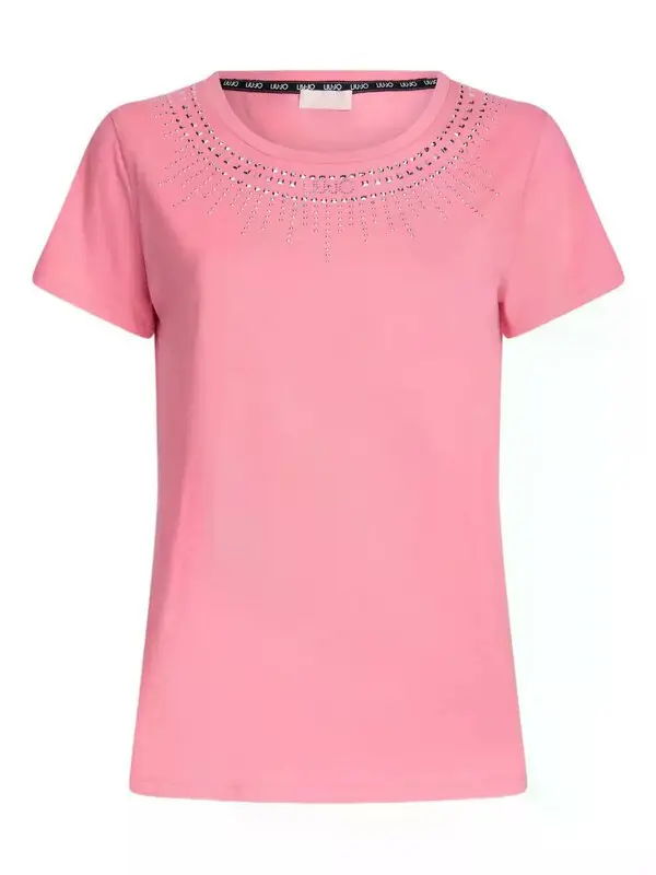 Liu Jo Embellished Cotton T-shirt - Pink
