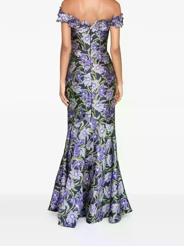 Theia Olyssia Floral-print Maxi Dress