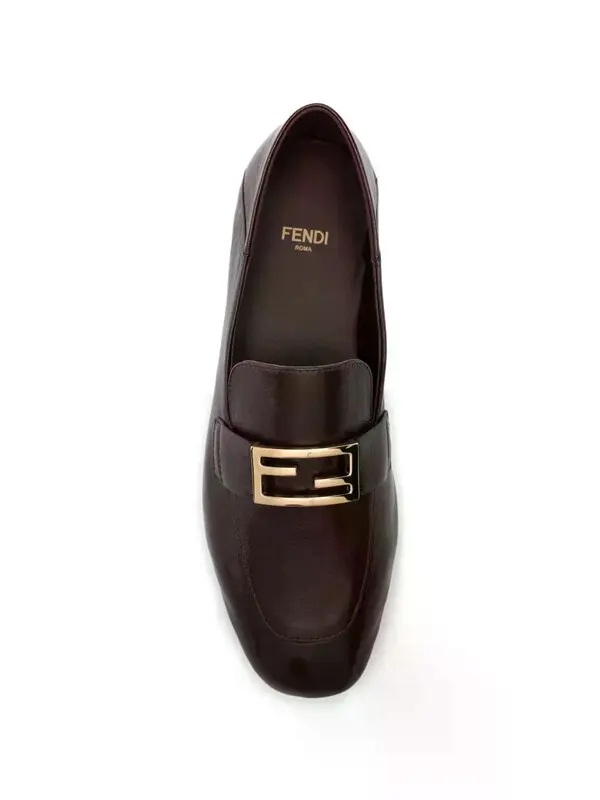 Fendi Buckle Loafers - Brown