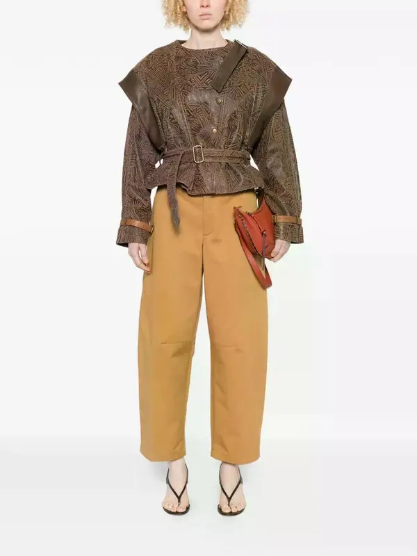 Isabel Marant Étoile Erine Patterned Belted Jacket - Brown