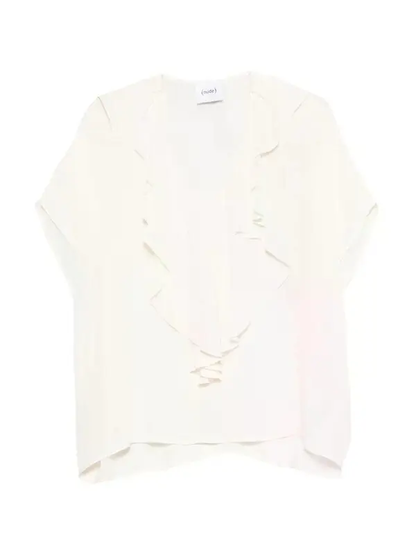 NUDE Ruffled Blouse - White