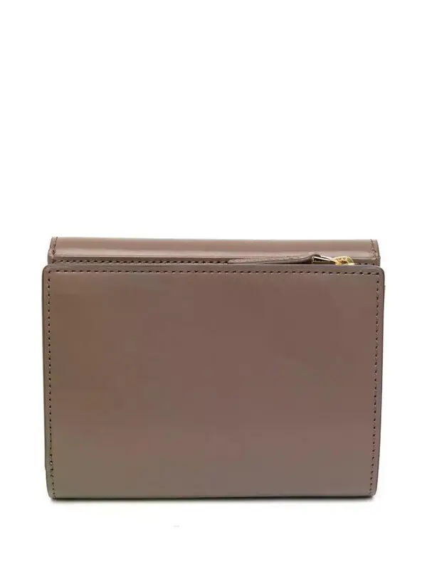 AGNES B. Flap Leather Wallet
