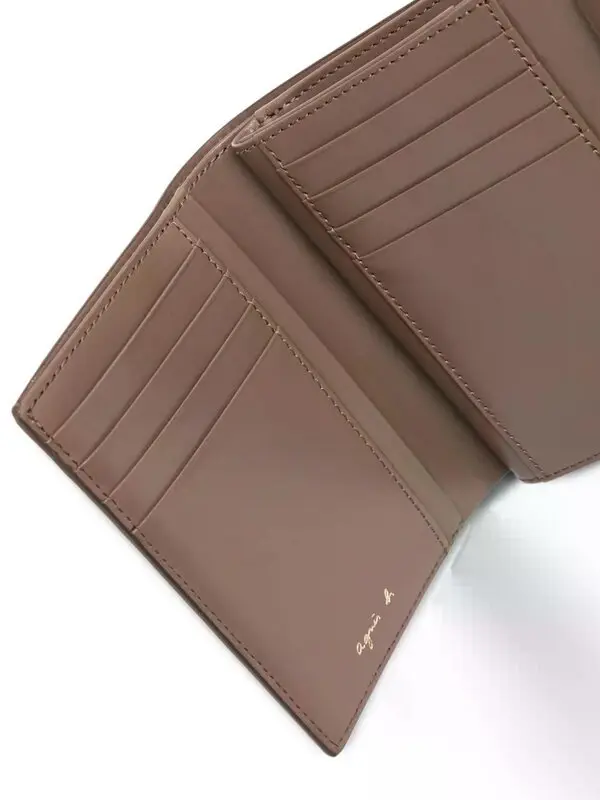 AGNES B. Flap Leather Wallet