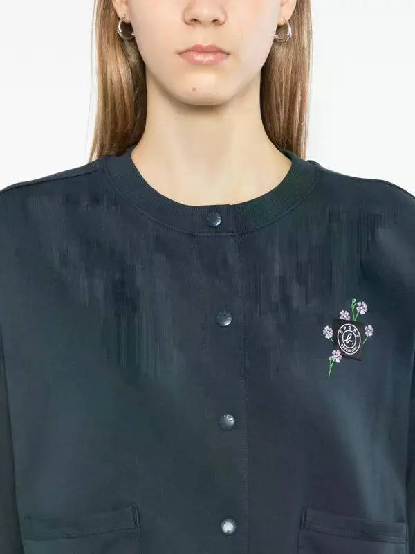 AGNES B. Floral Embroidered Cardigan