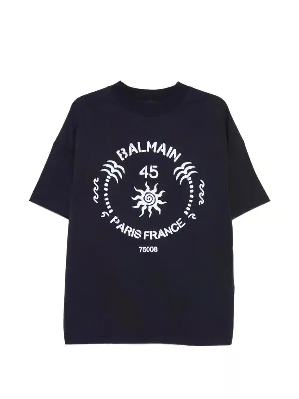 Balmain Graphic-print T-shirt - Blue