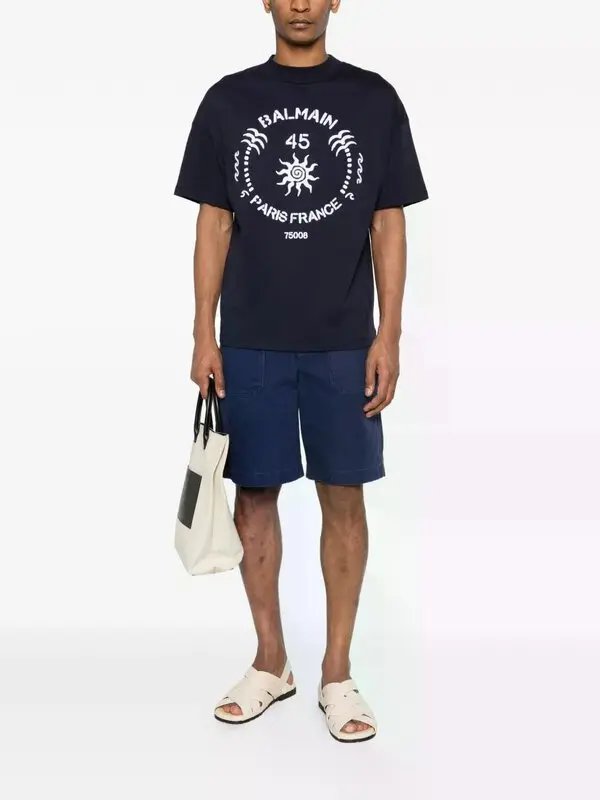 Balmain Graphic-print T-shirt - Blue