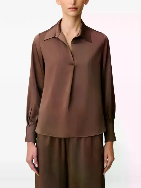 Claudie Pierlot Collared Blouse With Pleat Detailing