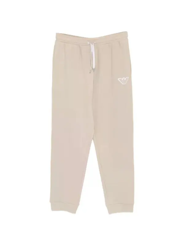 Emporio Armani Drawstring Logo Trousers - Neutrals
